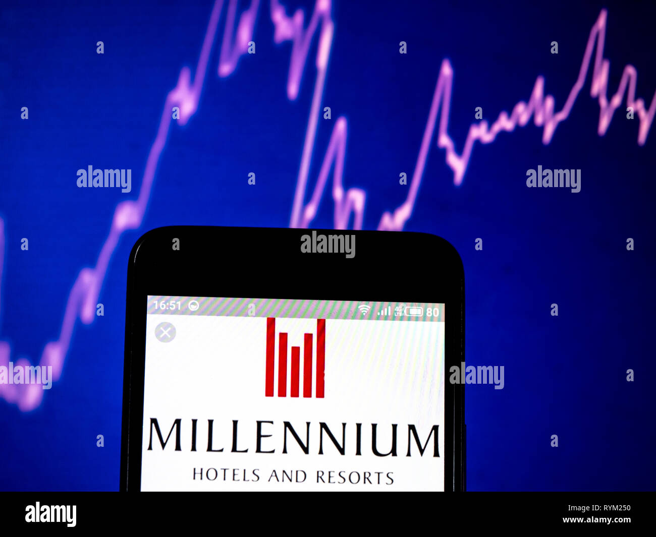 Millennium & Copthorne Hotels plc logo seen displayed on smart phone ...