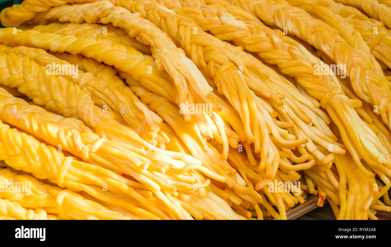 Long waffles with the braids style on it being displayed outside the ...