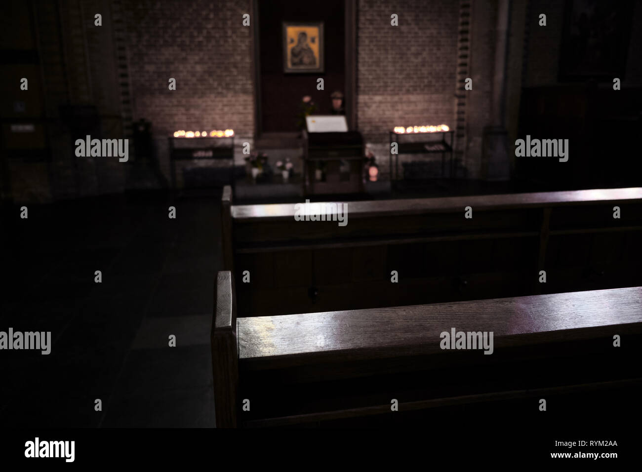 interior view of church - Spiritual concept Stock Photo - Alamy