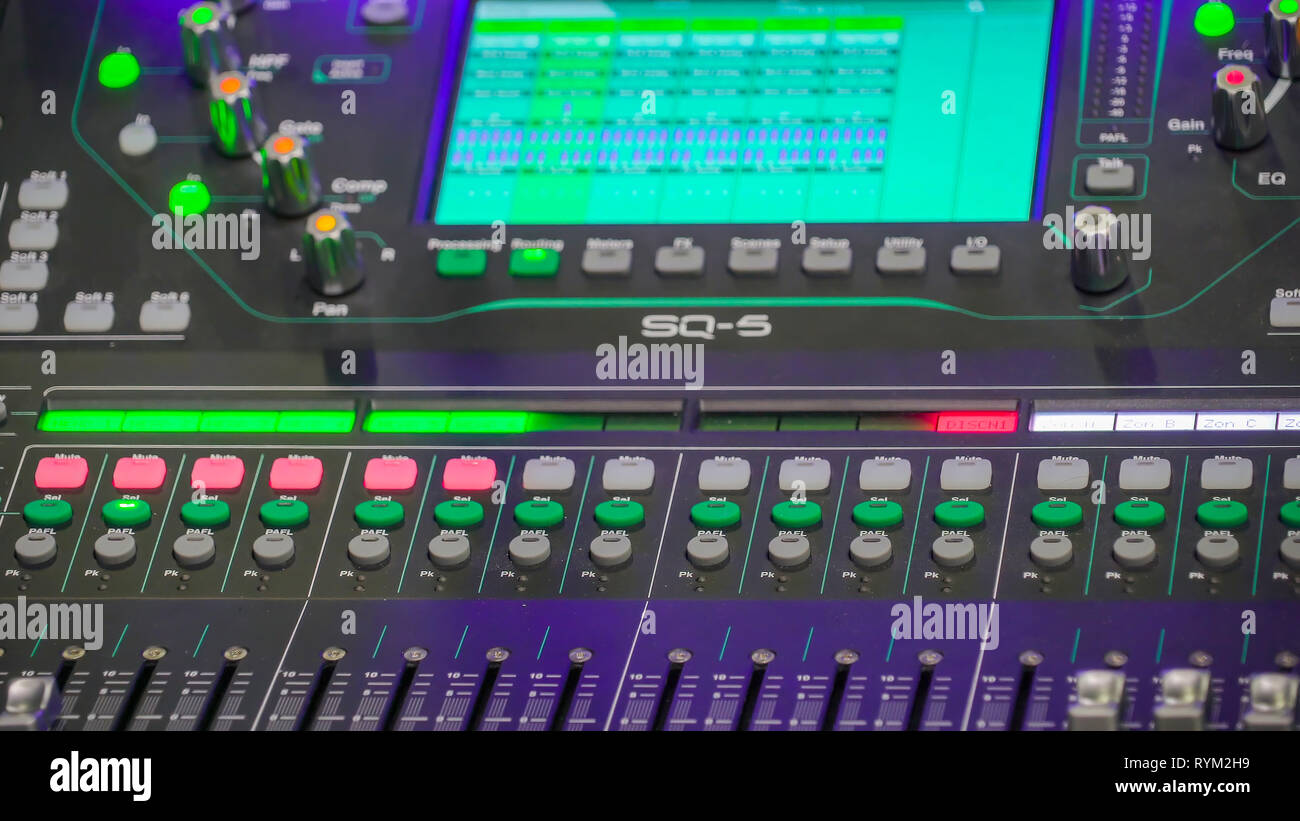 A closer look of the recording tool inside the studio where ...