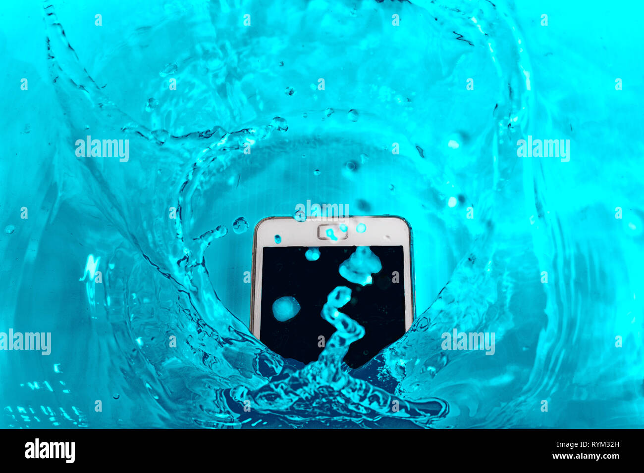 Smartphone icon damage water resistant Stock Photo - Alamy