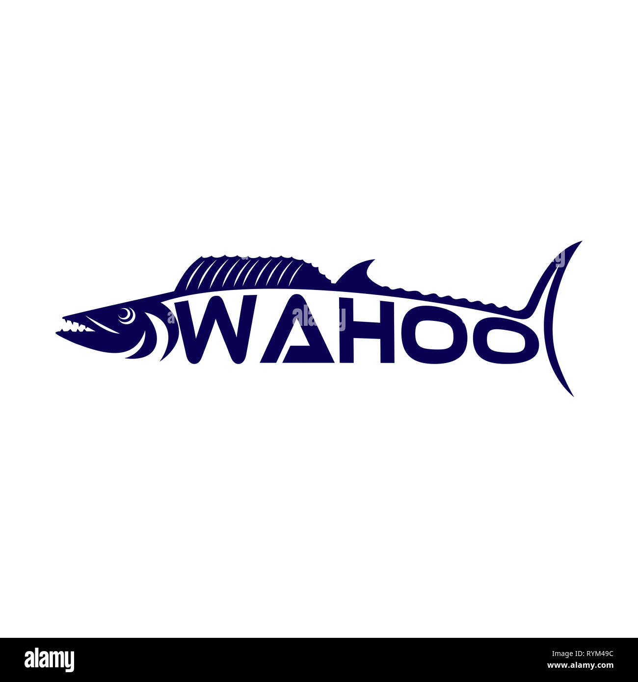 Modern fish Wahoo logo Stock Photo - Alamy