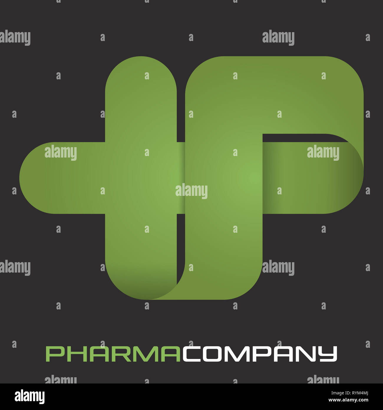 Cross letter P logo Stock Photo - Alamy