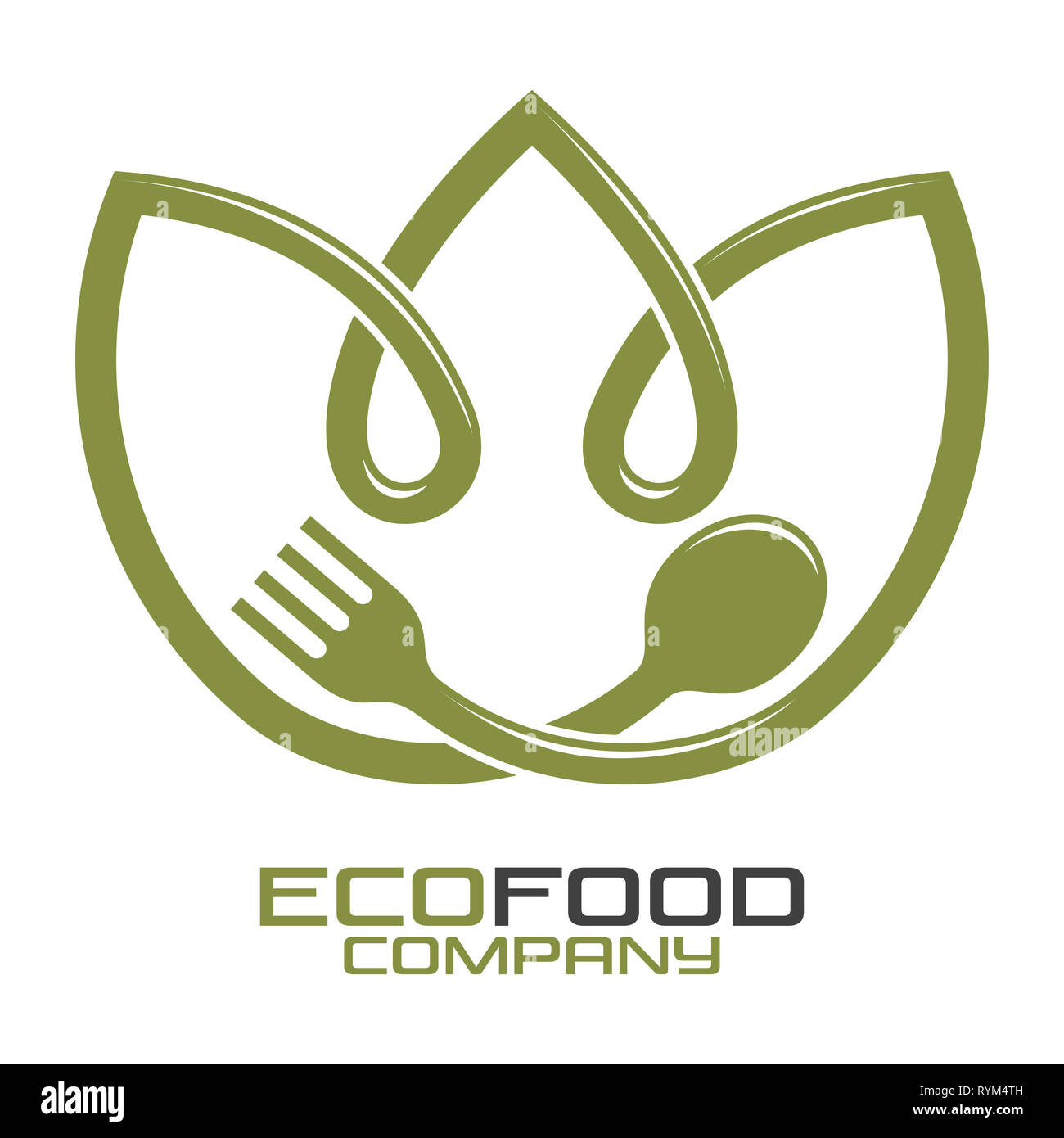 Eco food logo Stock Photo - Alamy