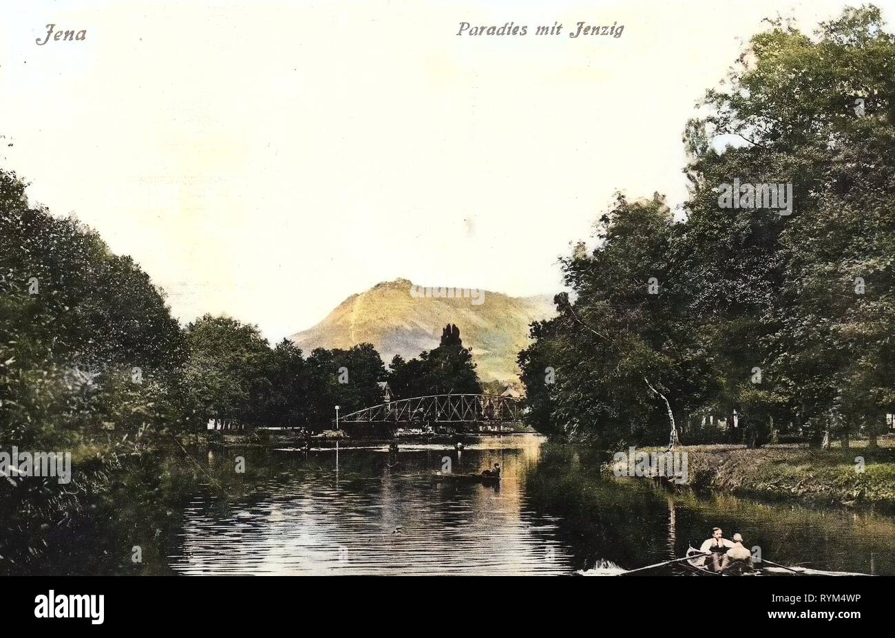 Saale, Rowboats in Germany, Bridges in Jena, 1919, Thuringia, Jena ...
