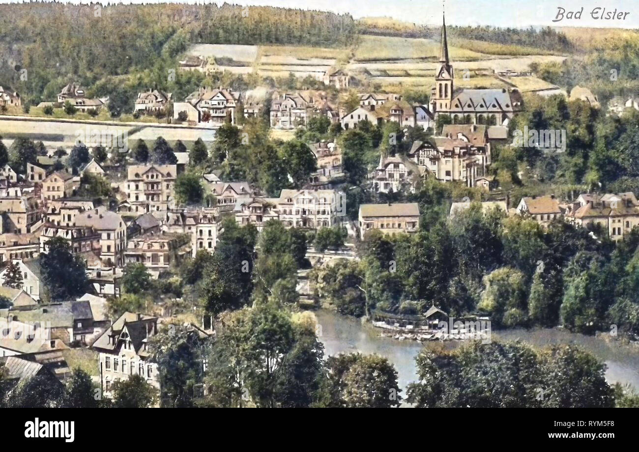 Views of Bad Elster, Bad Elster (Gondelteich), 1920, Vogtlandkreis, Bad ...