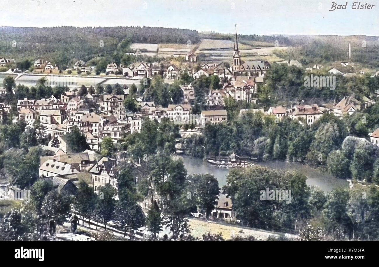 Views of Bad Elster, Bad Elster (Gondelteich), 1920, Vogtlandkreis, Bad ...