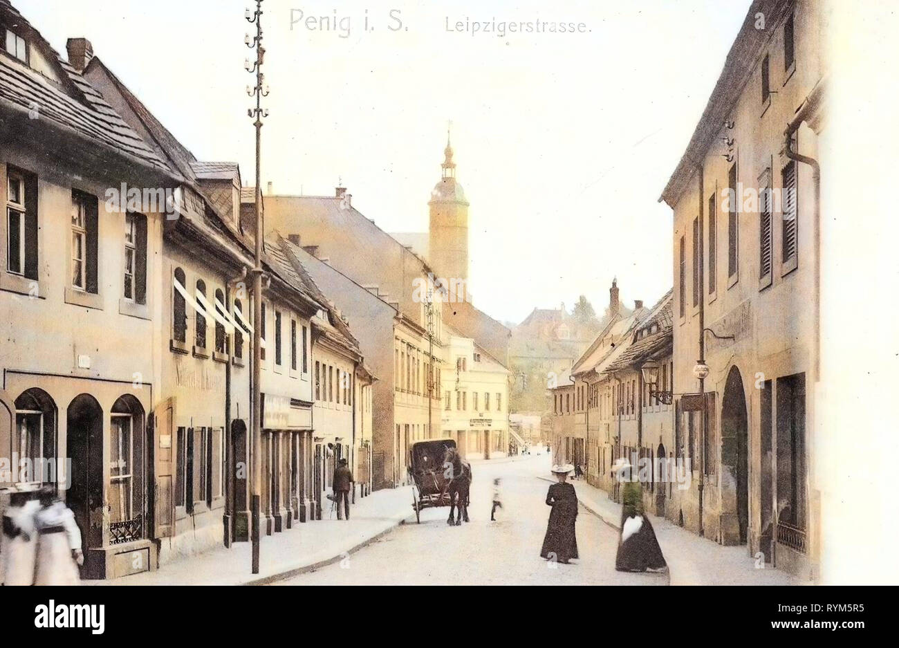 Covered wagons, Buildings in Penig, Churches in Penig, 1903, Landkreis ...
