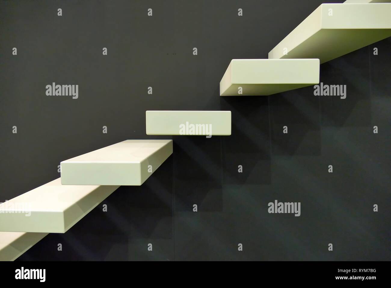 Perspective close up view of modern design staircase Stock Photo - Alamy