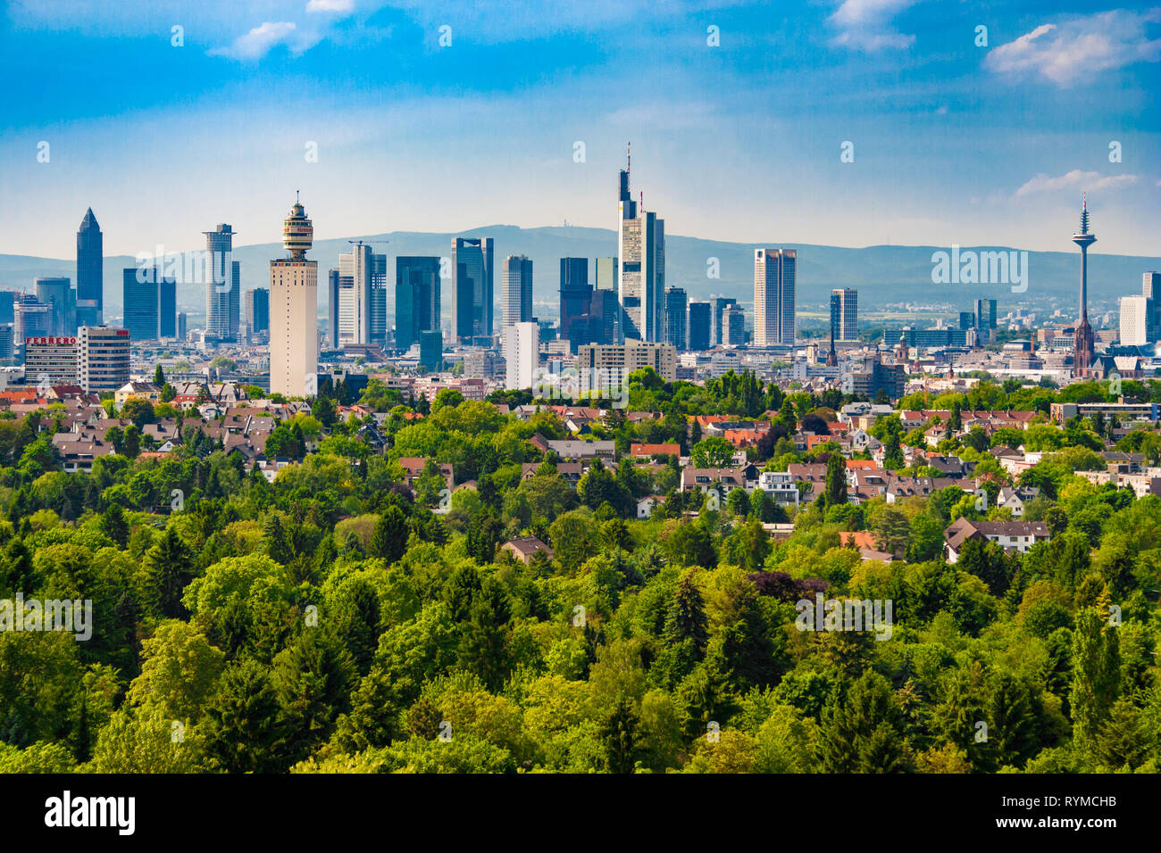 View on frankfurts skyline hi-res stock photography and images - Alamy