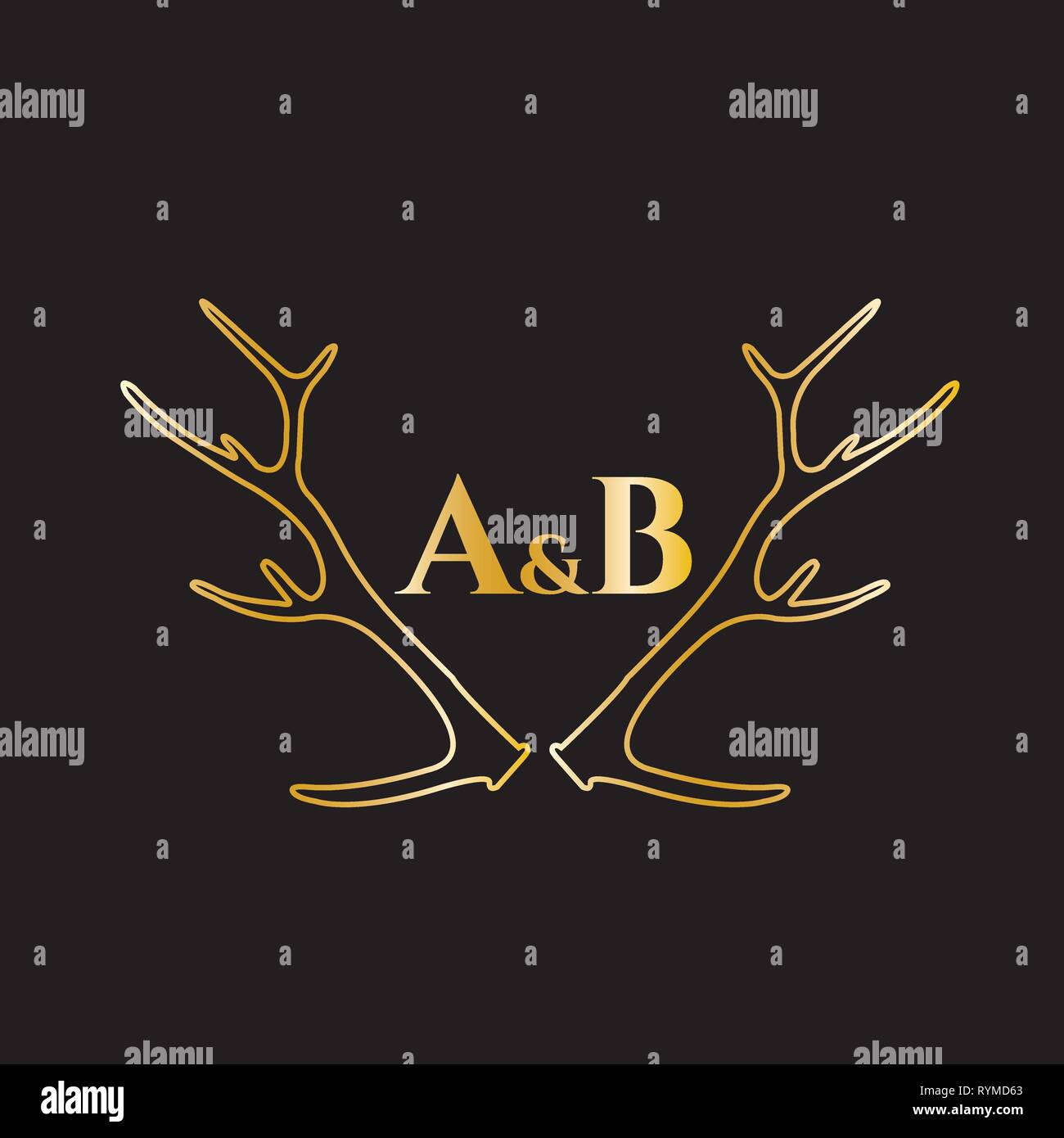 Horns vector logo. Horns emblem Stock Vector Image & Art - Alamy