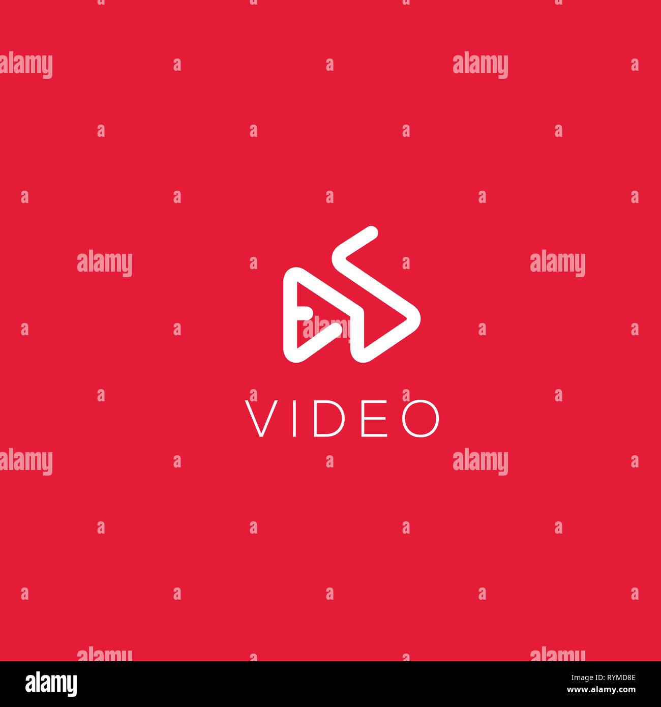 Video logo. Video production emblem. Video rentals sign. Cinema logo ...