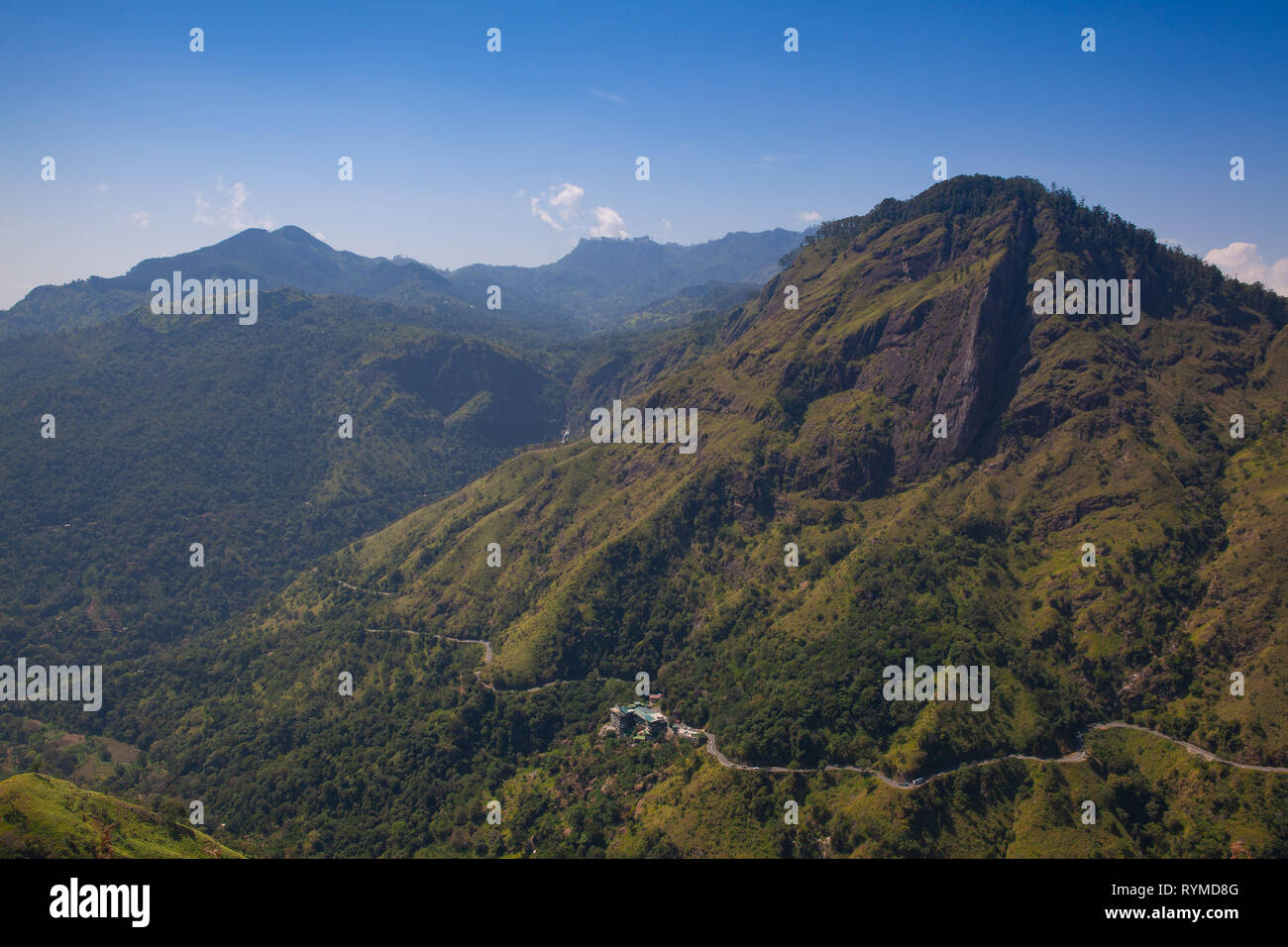 View from Little Adam's Peak, Sri Lanka. Mini Adams Peak is the closest ...