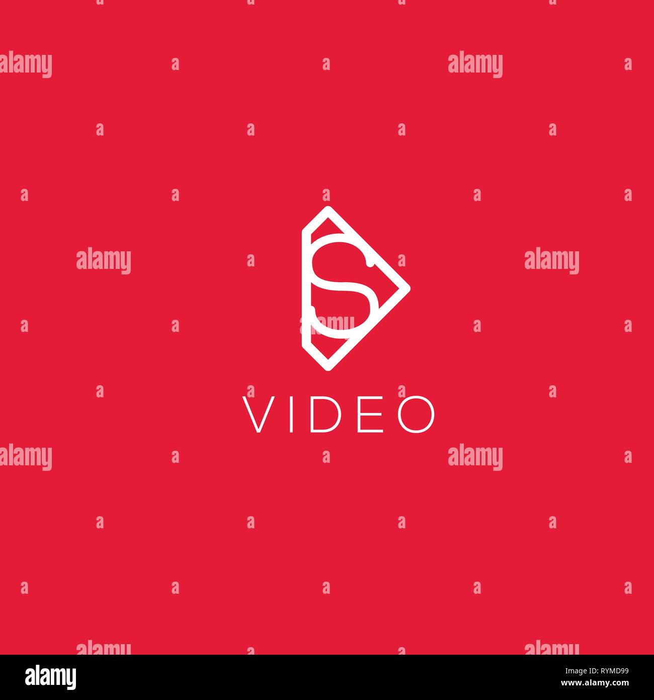 Video logo. Video production emblem. Video rentals sign. Cinema logo ...