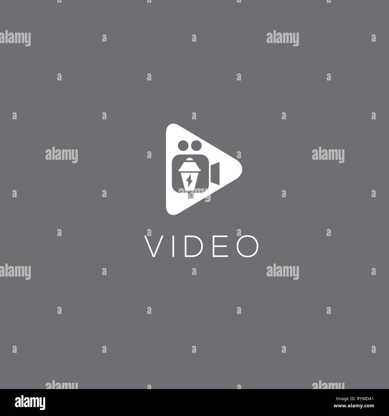 Video logo. Video production emblem. Video rentals sign. Cinema logo ...