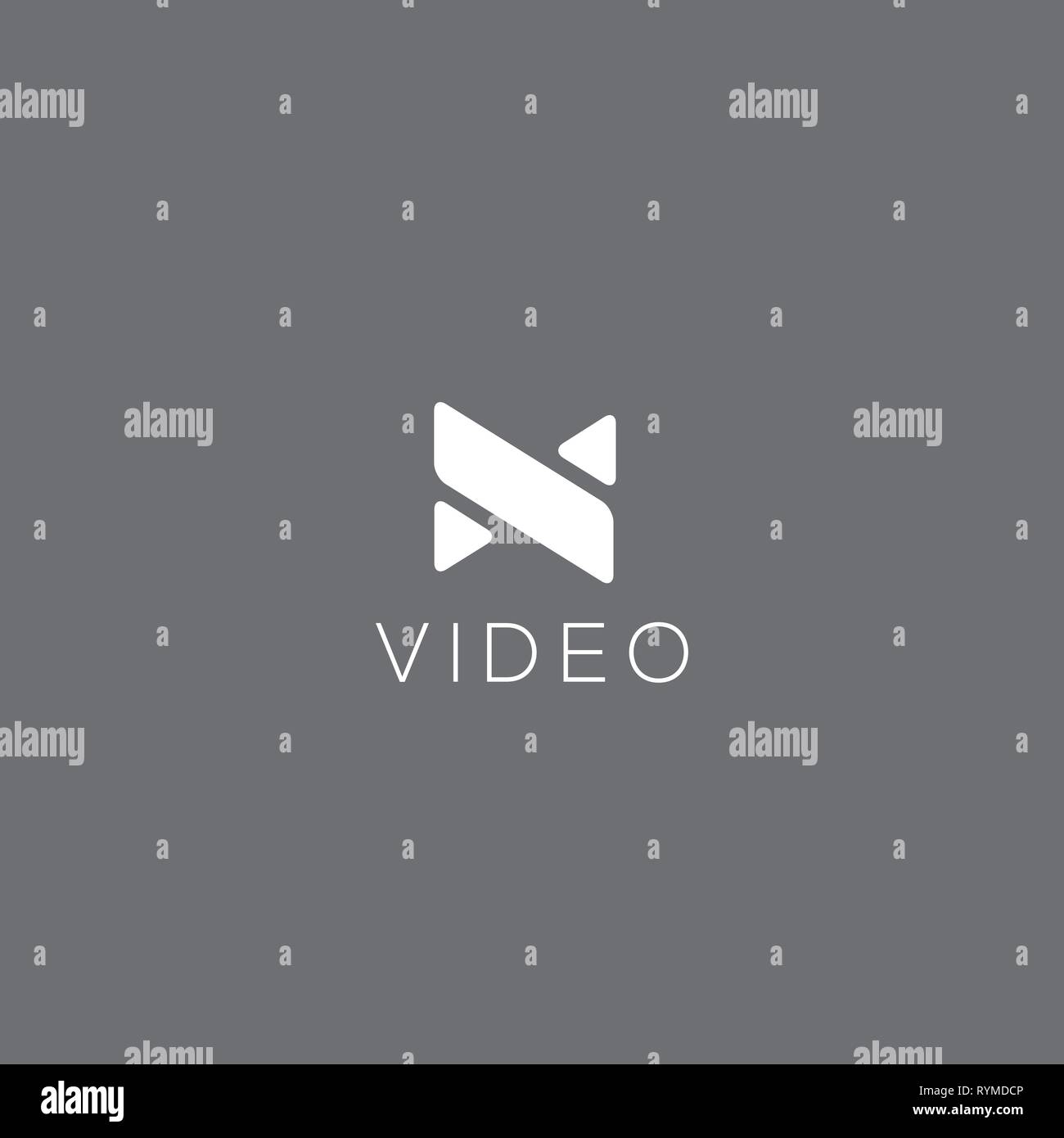 Video logo. Video production emblem. Video rentals sign. Cinema logo ...