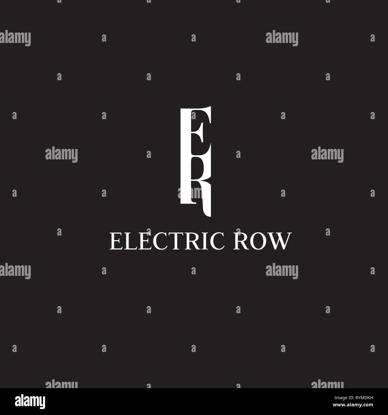 E,R vector logo. ER emblem Stock Vector Image & Art - Alamy