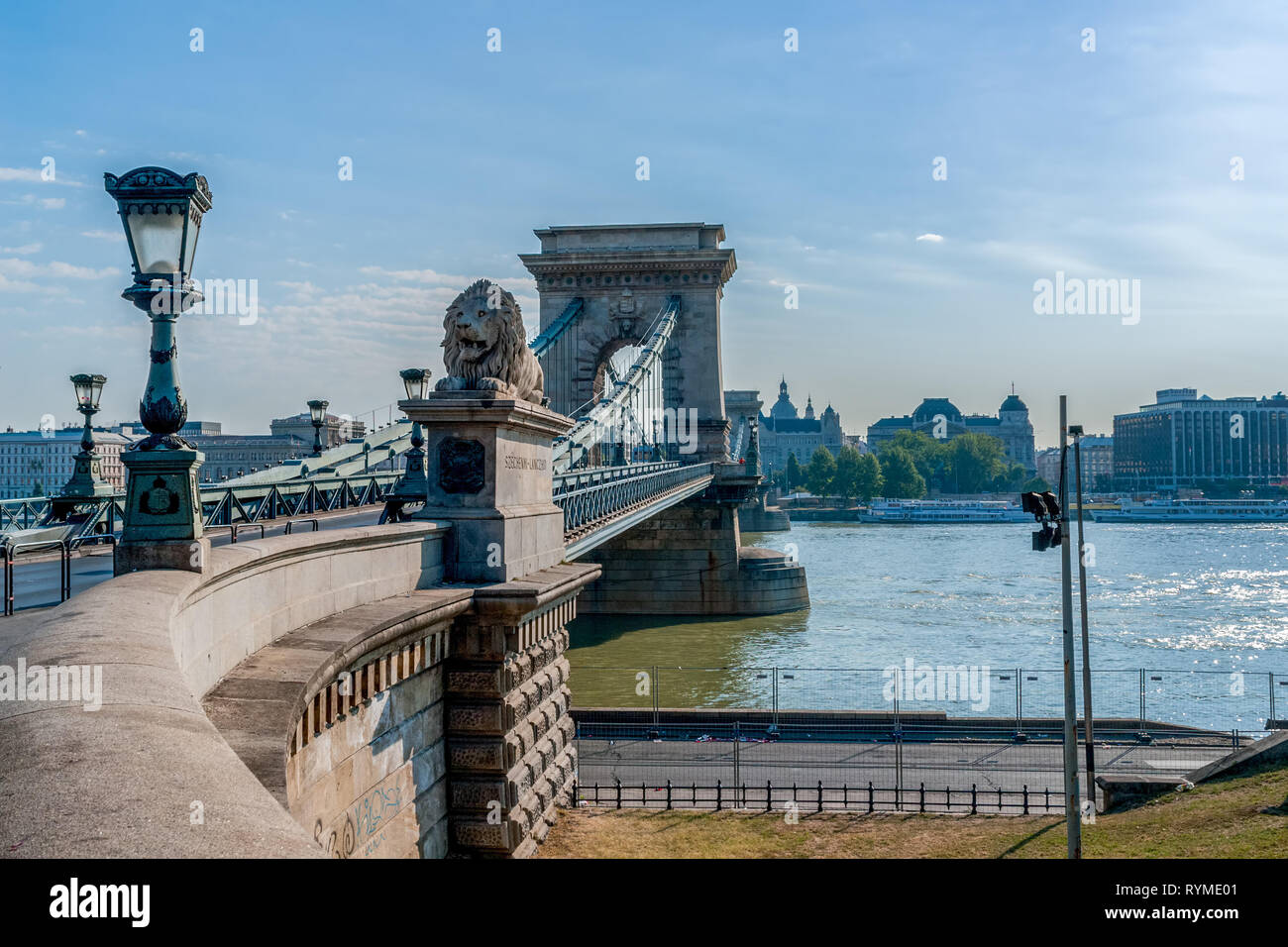 Szechenyi Chain Bridge in Budapest Stock Photo - Alamy