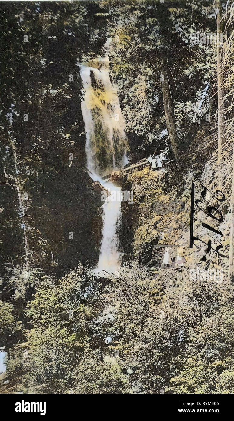 Waterfalls in the Columbia River Gorge, Rivers of Oregon, 1906, Oregon ...