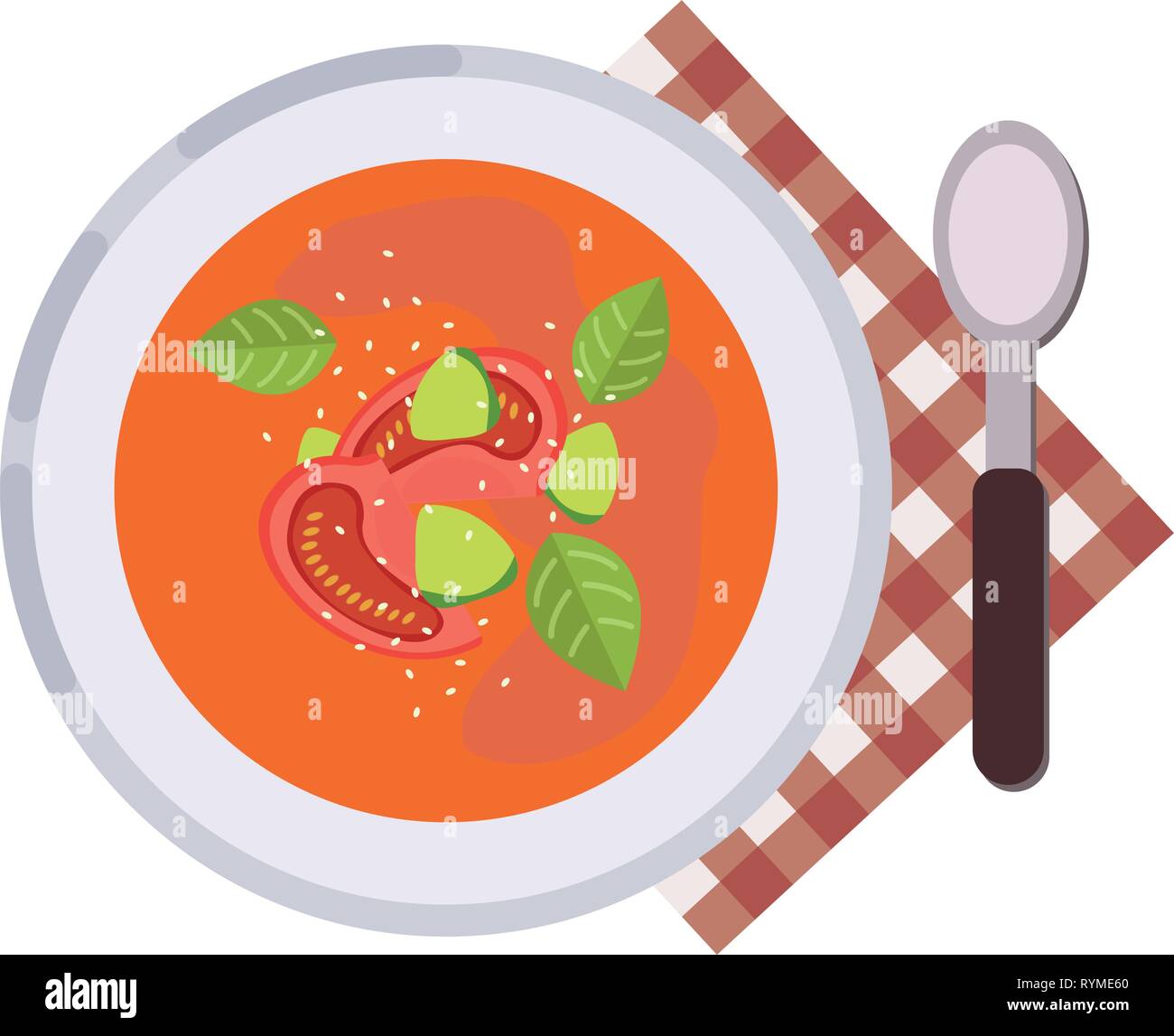 Menu concept. Gazpacho soup Tomato soup Spanish cuisine. Healthy food ...