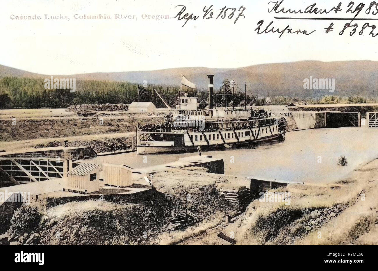 Columbia River Gorge, Cascade Locks Canal, 1906, Oregon, Cascade Locks ...