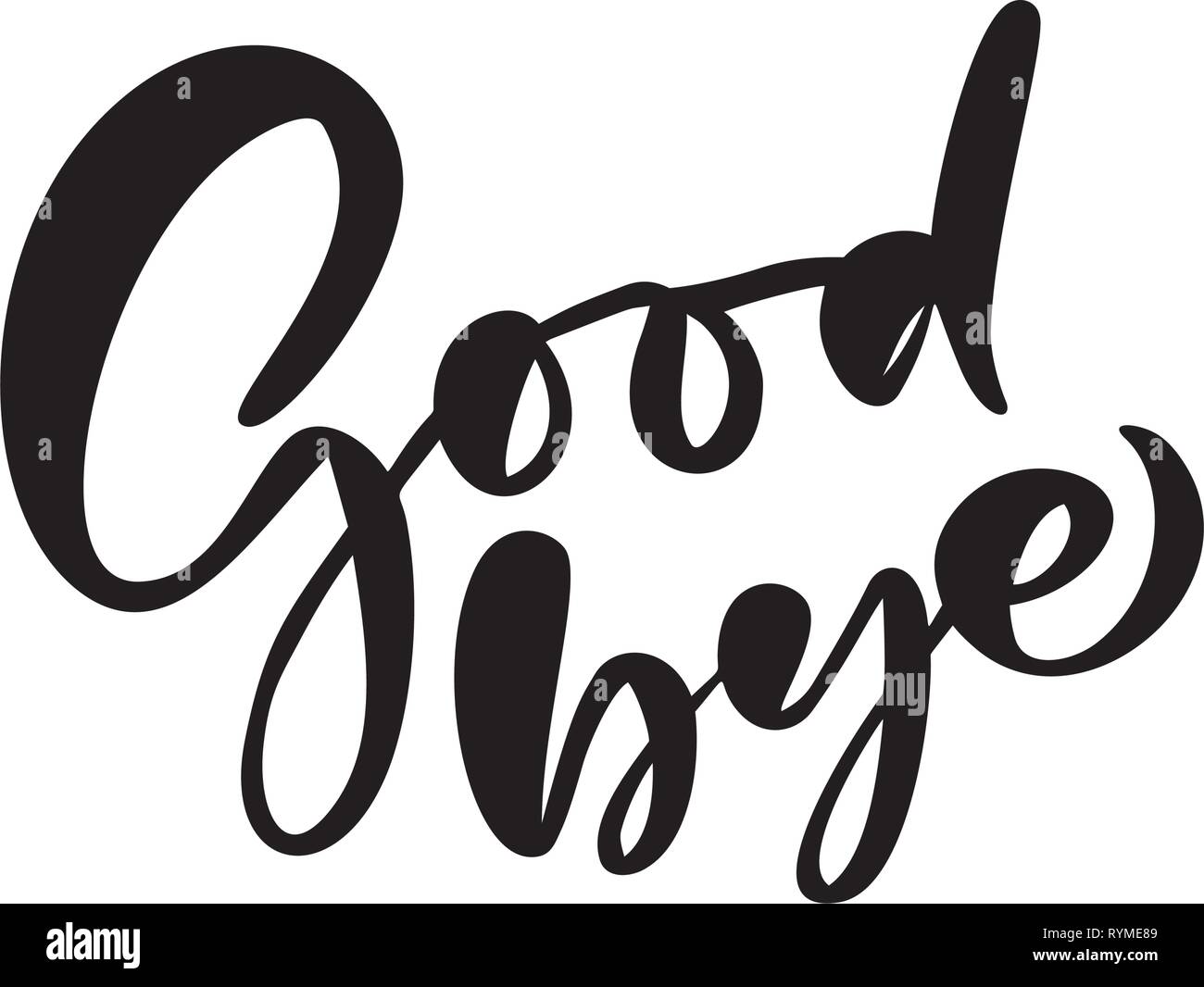 Good Bye handwritten calligraphy lettering modern brush painted letters ...