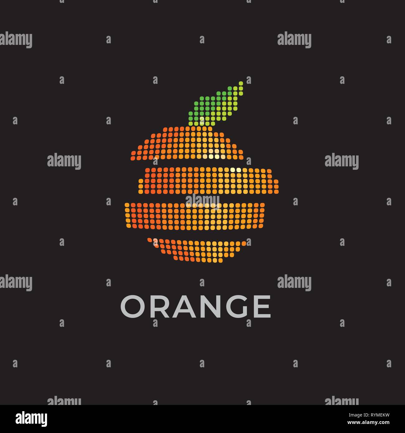 Orange vector logo. Orange design element. Orange icon Stock Vector ...