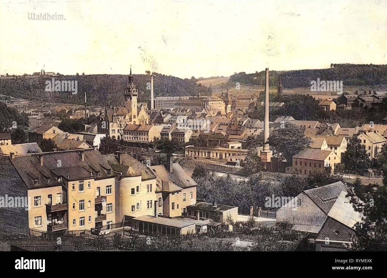 Buildings in Waldheim, Rathaus Waldheim, 1907, Landkreis Mittelsachsen ...