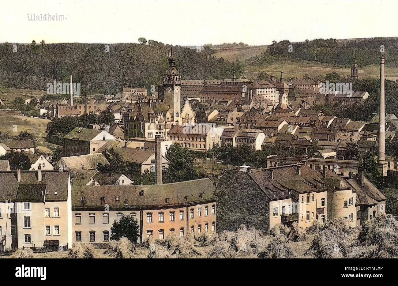 Buildings in Waldheim, Rathaus Waldheim, 1907, Landkreis Mittelsachsen ...