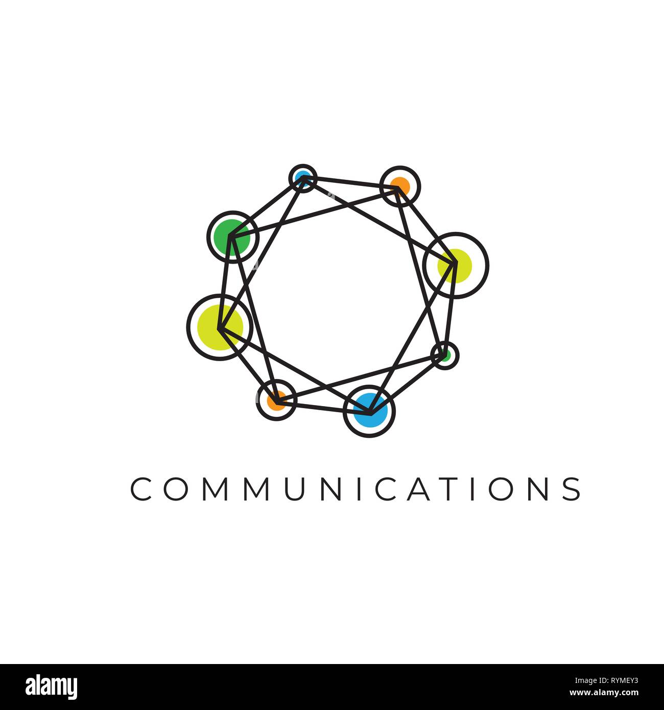 Communications vector logo. Business logo Stock Vector Image & Art - Alamy