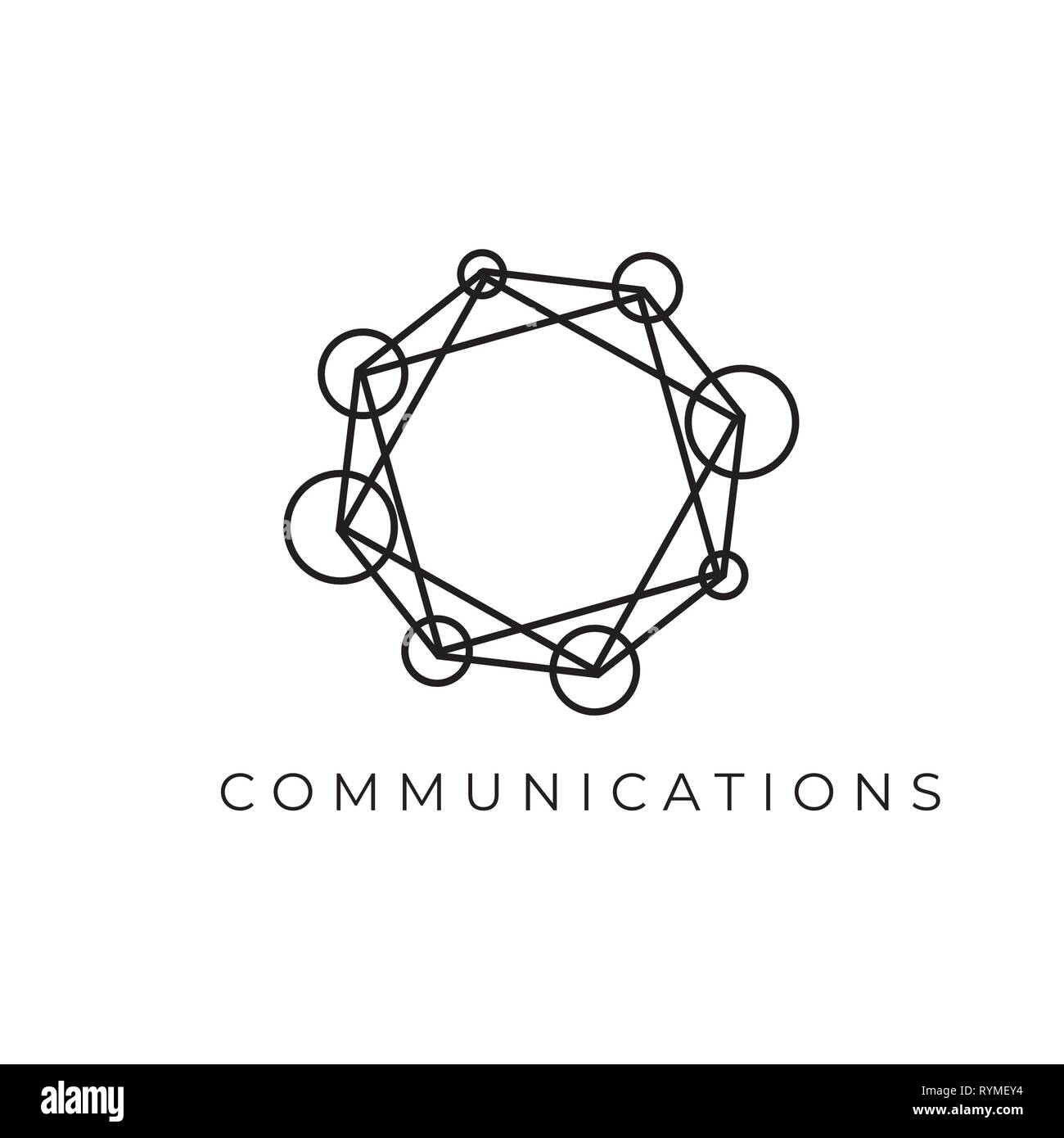 Communications vector logo. Business logo Stock Vector Image & Art - Alamy