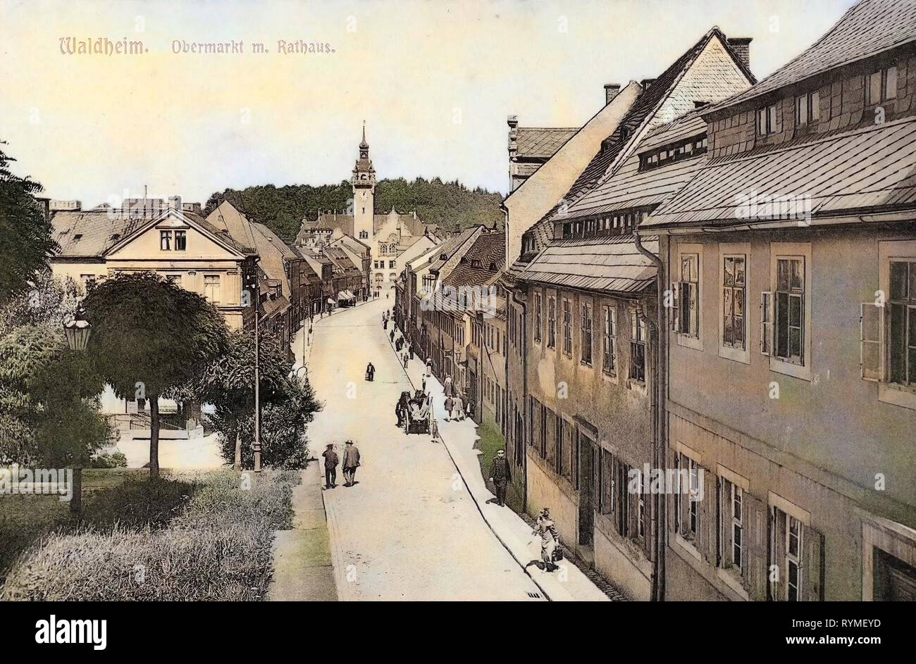 Buildings in Waldheim, Rathaus Waldheim, 1907, Landkreis Mittelsachsen ...