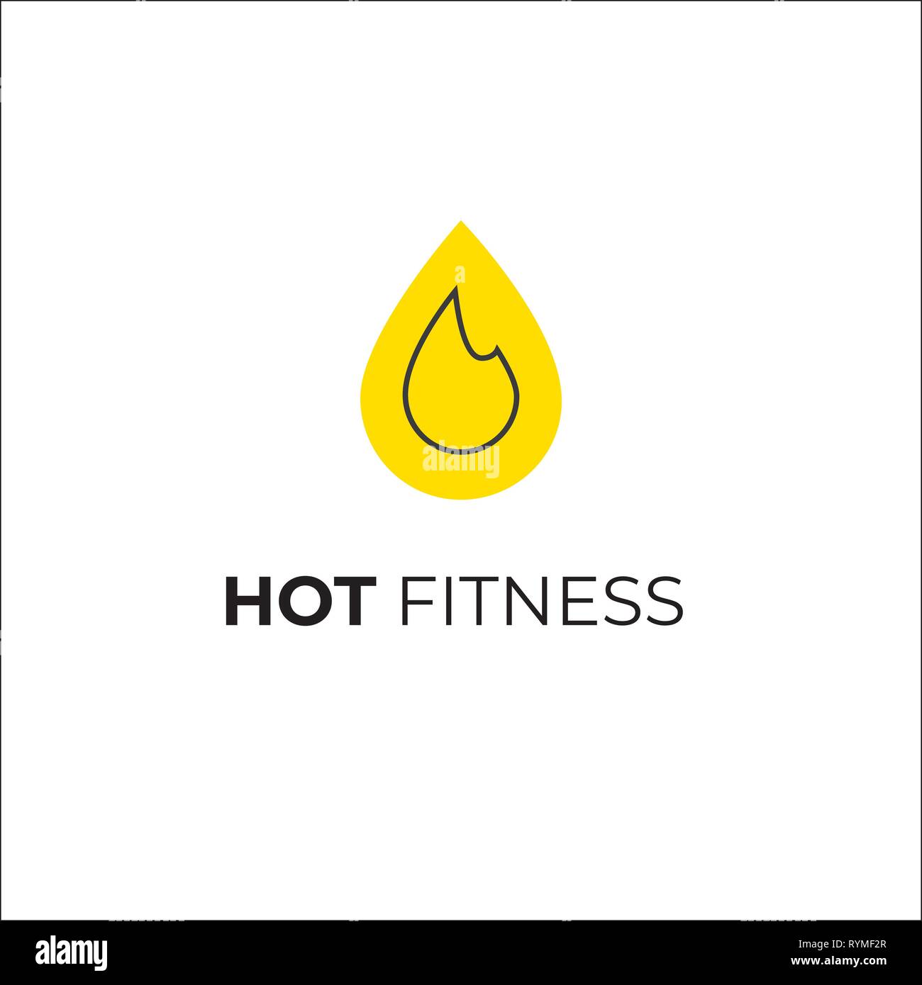Hot fitness vector logo Stock Vector Image & Art - Alamy
