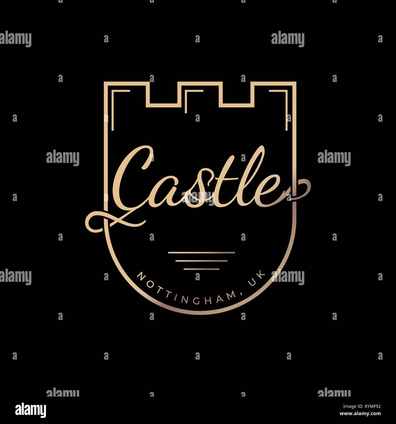 Castle vector logo Stock Vector Image & Art - Alamy