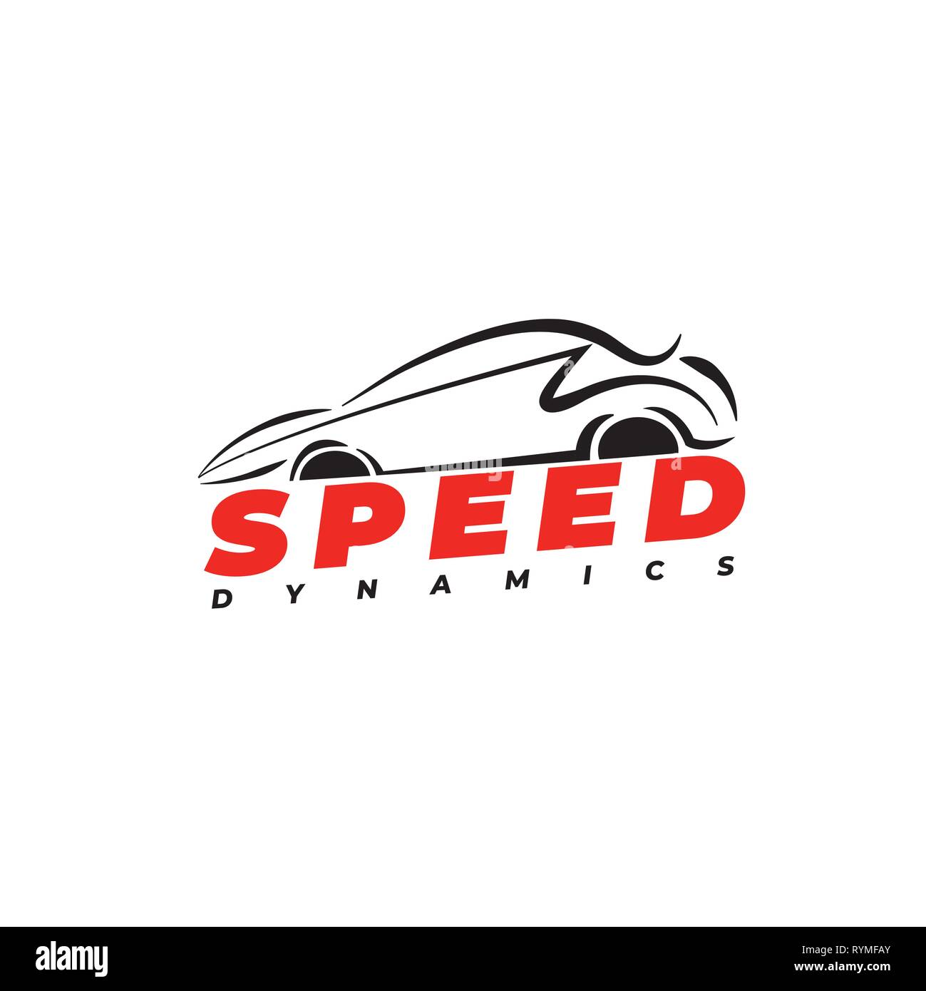 Speed vector logo. Car emblem Stock Vector Image & Art - Alamy
