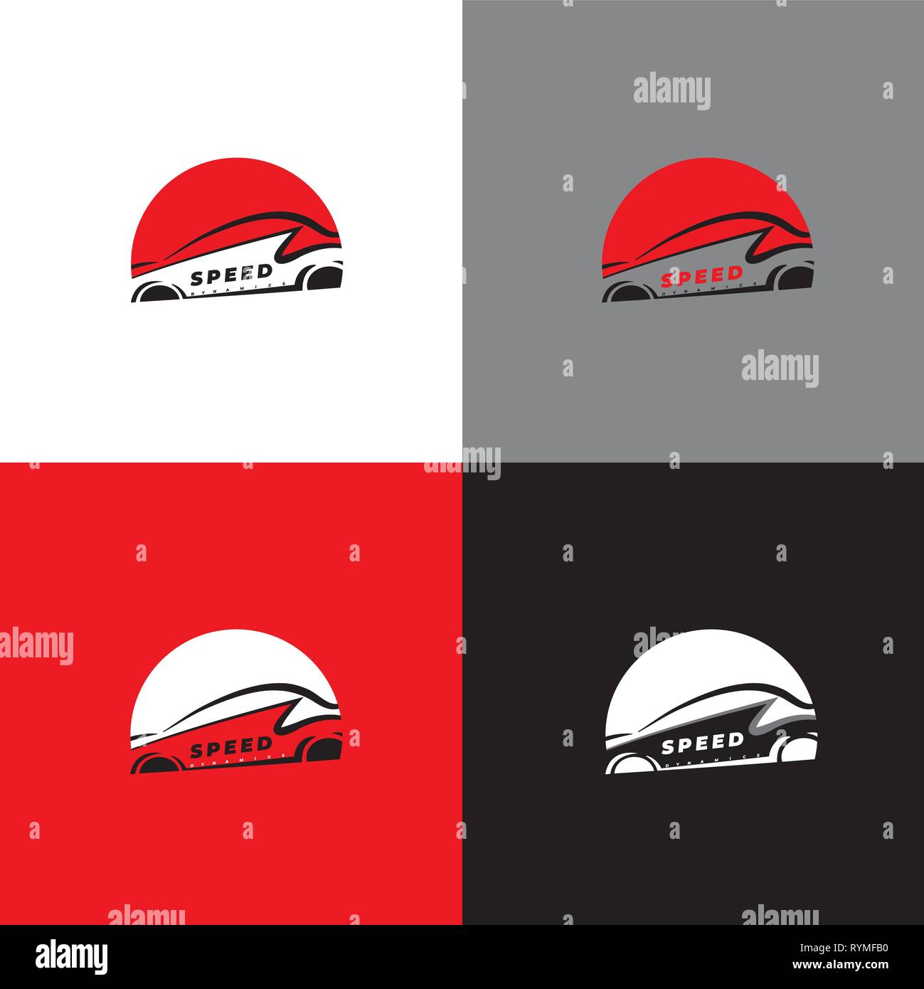 Speed vector logo. Car emblem Stock Vector Image & Art - Alamy