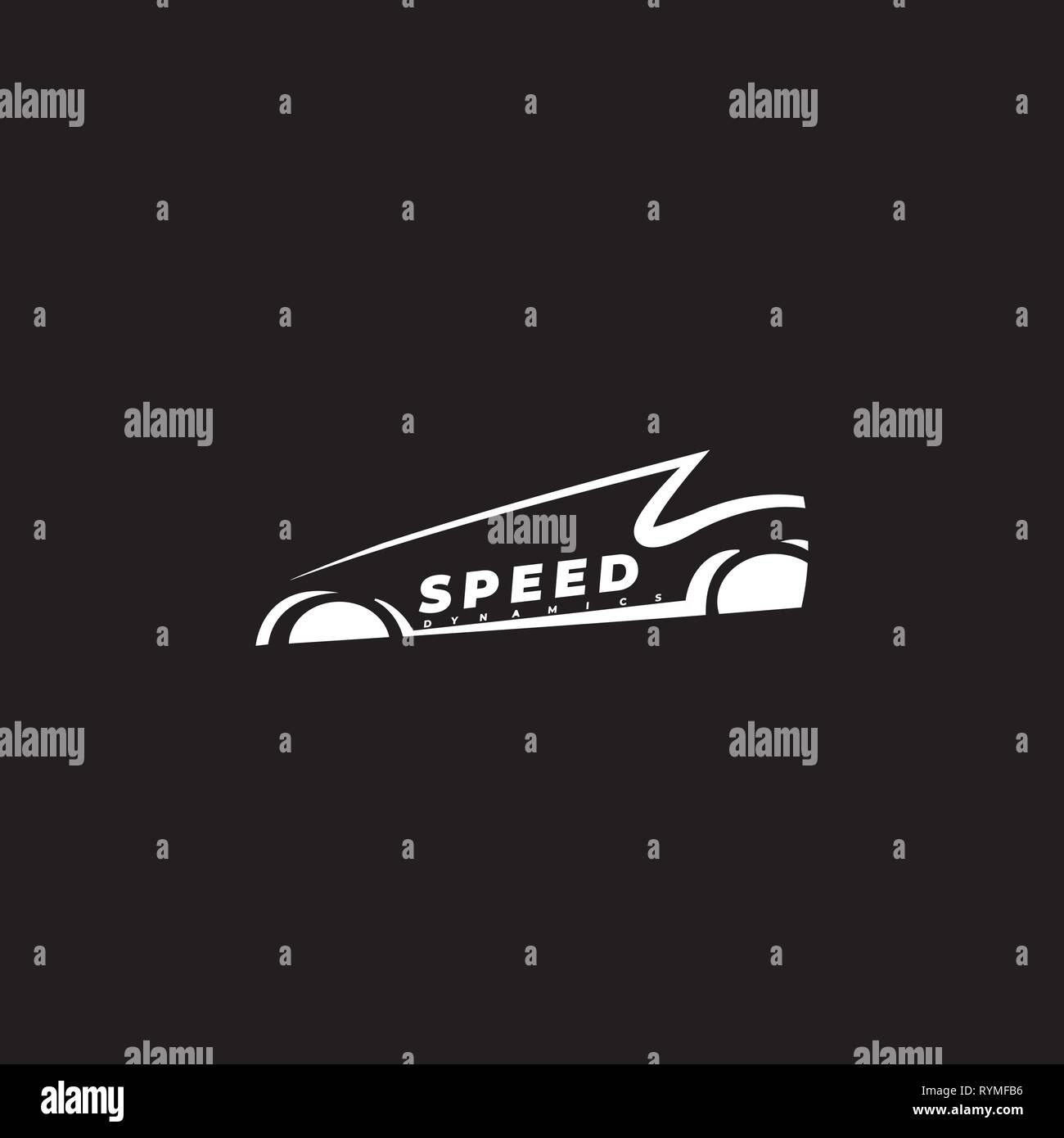 Speed vector logo. Car emblem Stock Vector Image & Art - Alamy