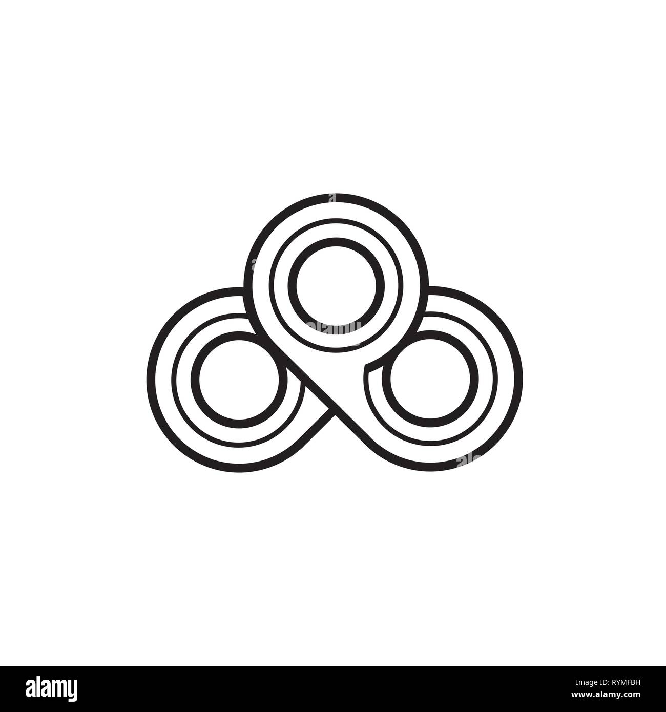 Infinity vector logo. Triple logo Stock Vector Image & Art - Alamy
