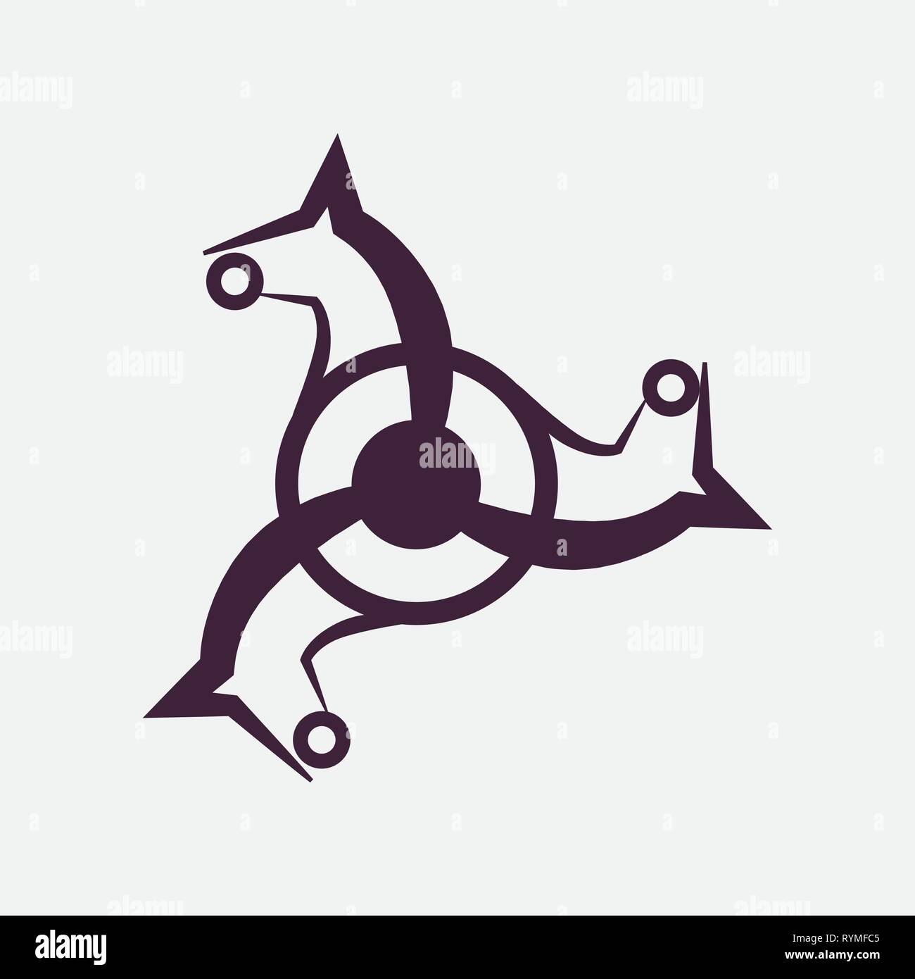 Equine vector logo. Horse vector logo. Triple logo Stock Vector Image ...