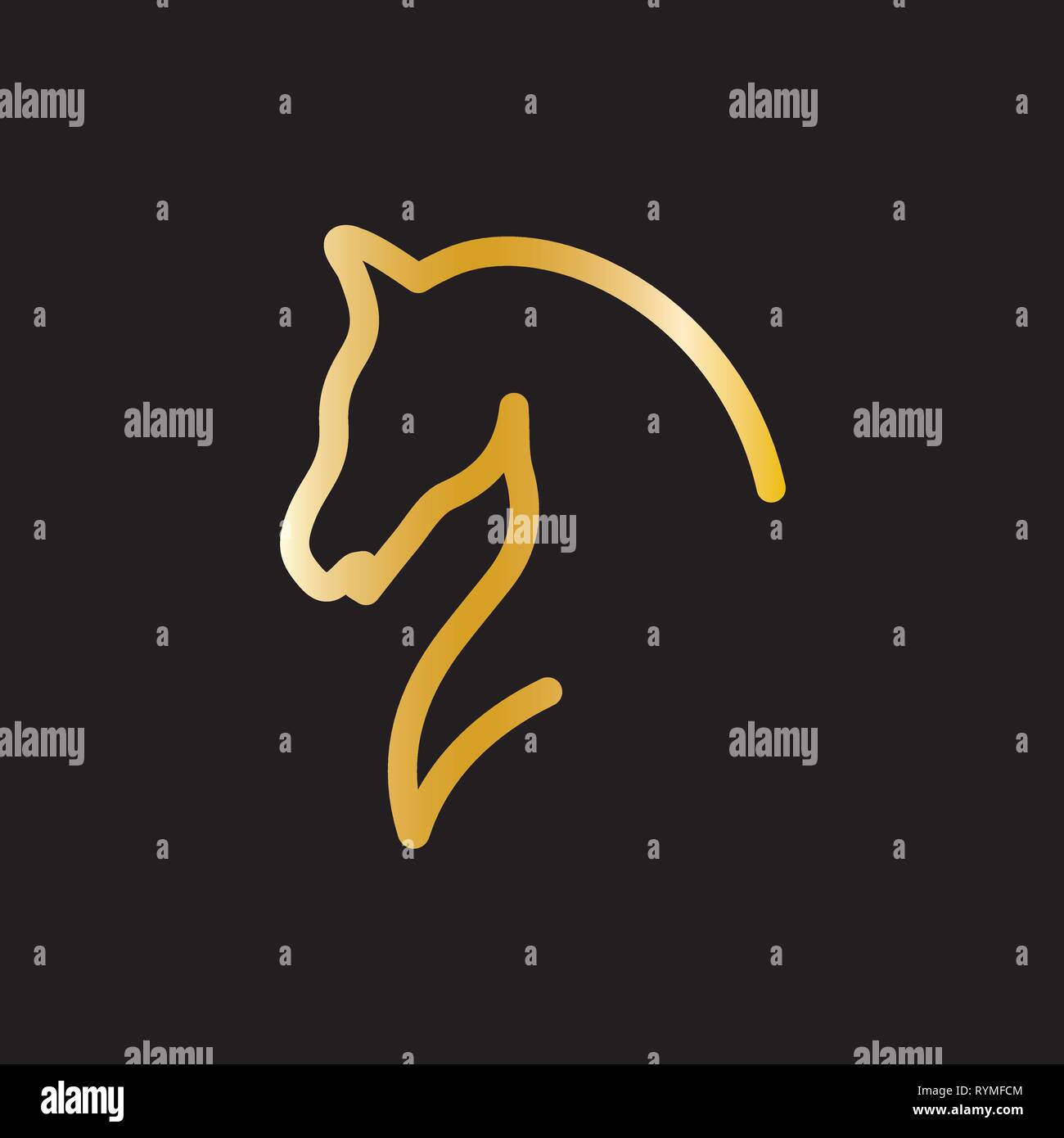 Equine vector logo. Horse vector logo. Triple logo Stock Vector Image ...