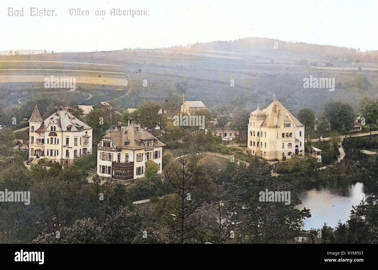 Villas in Saxony, Parks in Saxony, Bad Elster (Gondelteich), Buildings ...