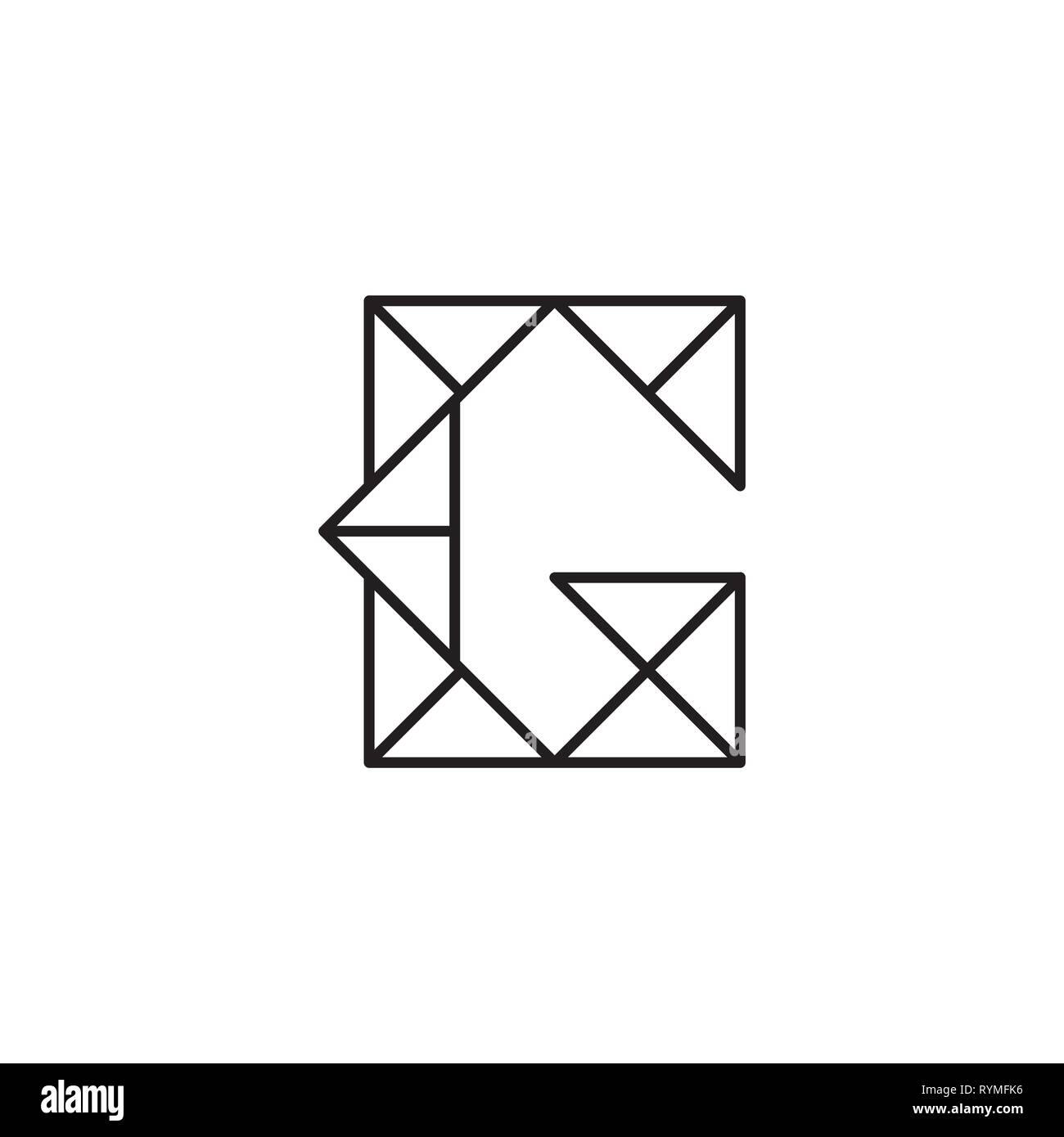 G letter origami vector logo. Origami emblem Stock Vector Image & Art ...