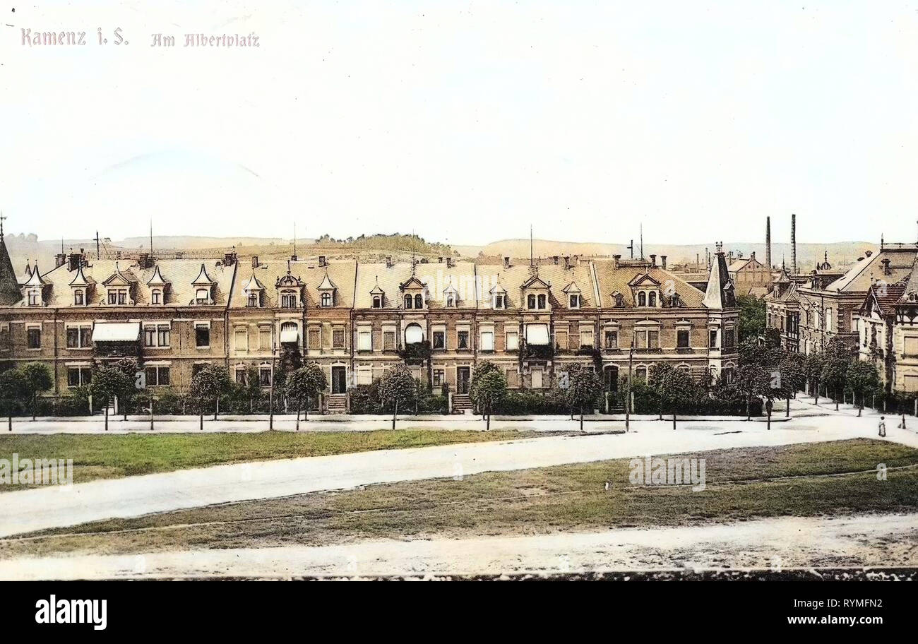 Urban squares, Buildings in Kamenz, 1907, Landkreis Bautzen ...