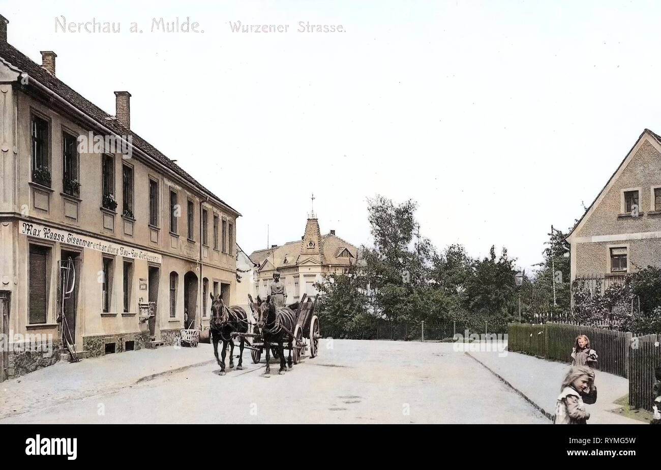 Buildings in Grimma, Horses of Landkreis Leipzig, Horse-drawn wagons in ...