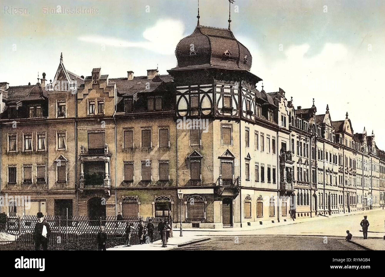 Buildings in Riesa, 1907, Landkreis Meißen, Riesa, Standfeststraße ...