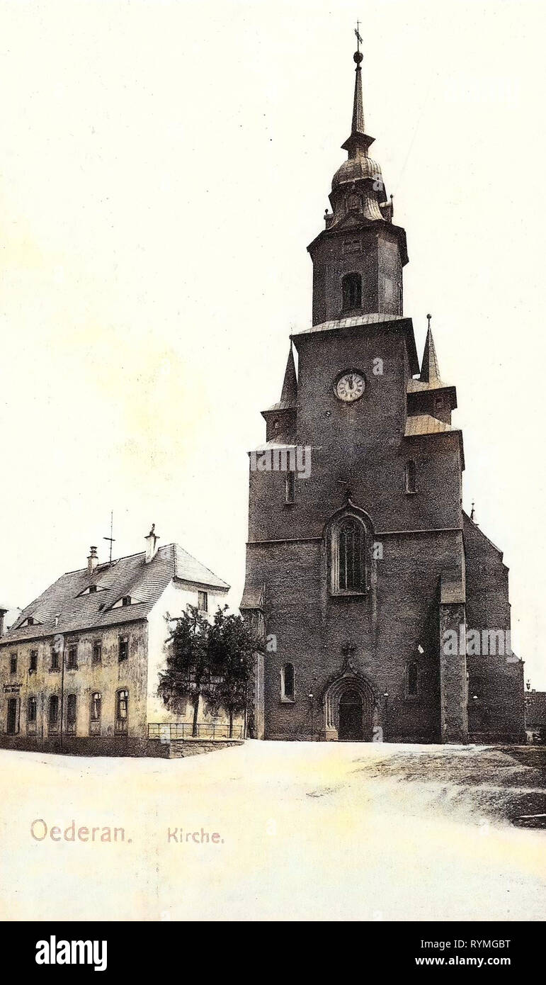 Stadtkirche Oederan, 1907, Landkreis Mittelsachsen, Oederan, Kirche ...