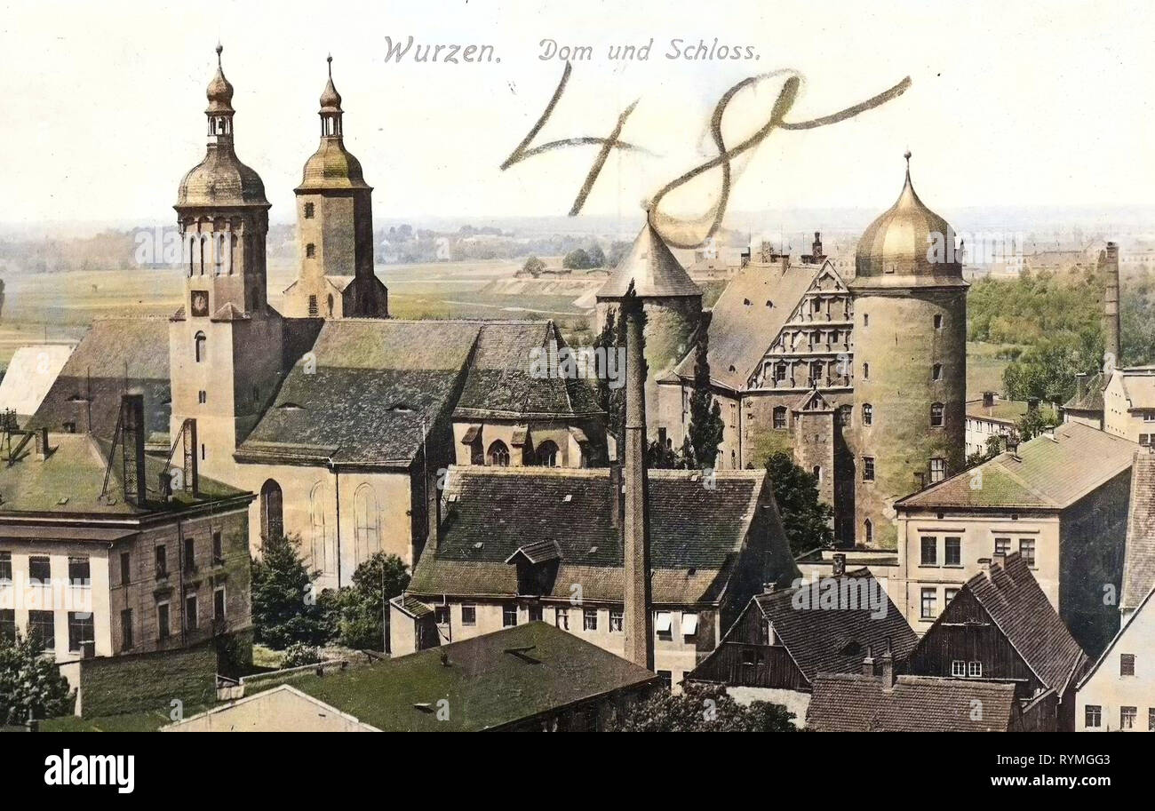 Schloss Wurzen in art, Churches in Wurzen, Buildings in Wurzen, 1908 ...
