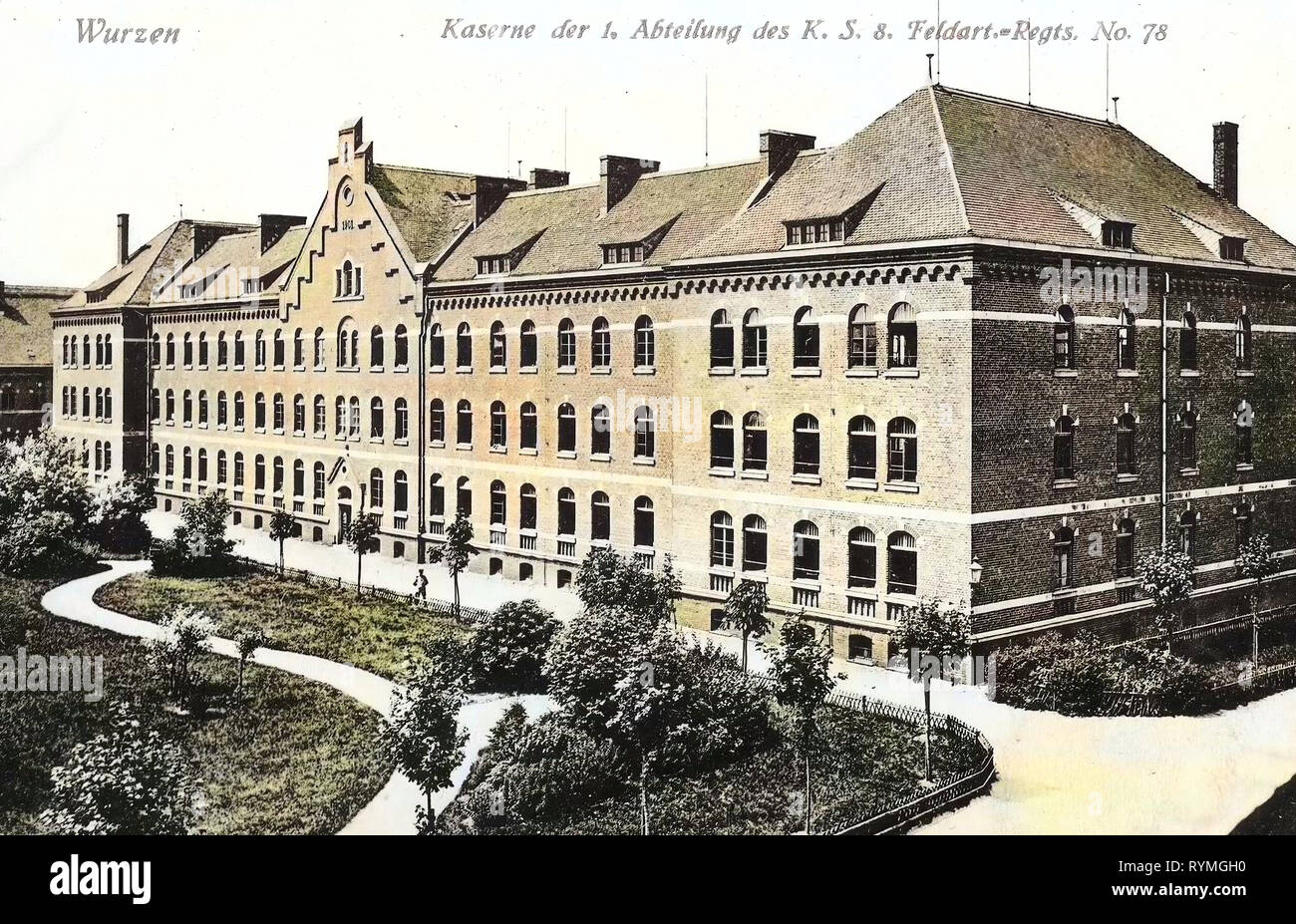 Kaserne der 1 abteilung des 8 sachsischen feld hi-res stock photography ...