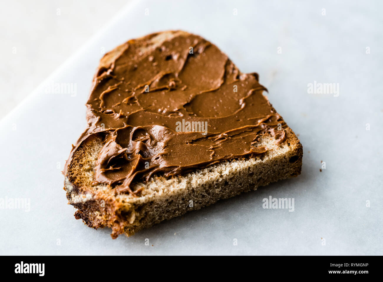 Raw Organic Almond Butter Cream with Bread for Breakfast Stock Photo ...