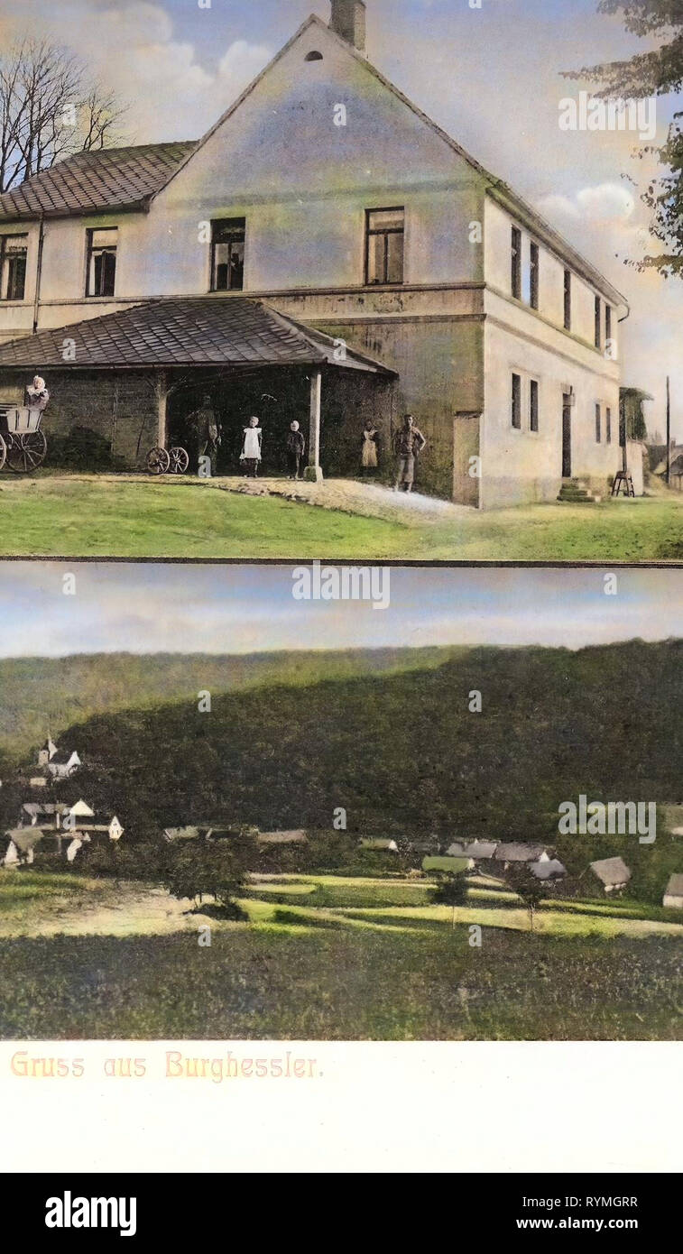 Multiview postcards, Buildings in Saxony-Anhalt, Burgheßler, 1908 ...